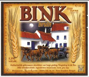 Drink Label: Bink Bruin (Brouwerij Kerkom, BelgiumCol:BE-BEER-000189