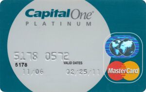 Bank Card: Capital One Platinum MC (Capital One, United States of ...