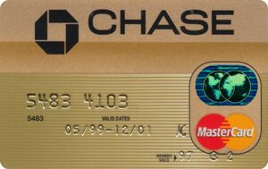 Bank Card: Chase Gold MC (Chase, United States of America) Col:US-MC-0659