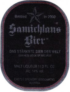 Etiqueta de bebida: Samichlaus Bier (Brauerei Schloss Eggenberg ...