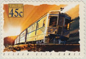 Stamp: Silver City Comet, New South Wales (Australia(Trains) Mi:AU 1357 ...