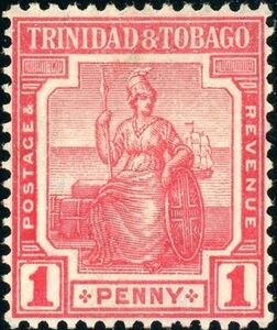 Stamp: Seated Britannia (Trinidad and Tobago(Britannia Definitives) Mi ...
