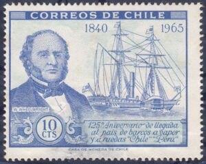 Stamp: William Wheelwright, Steamers "Chile" & "Peru" (Chile(125th ...