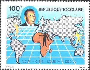 Stamp: AC.P. - C.E.E. Lome IV (Togo) (Lome Convention) Mi:TG 2148,Yt:TG ...