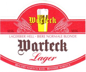 Drink Label: Warteck Lager (Brasserie Warteck, SwitzerlandCol:CH-BEER ...