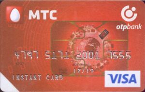 Bank Card: Mtc (Otp Bank, UkraineCol:UA-VI-0721