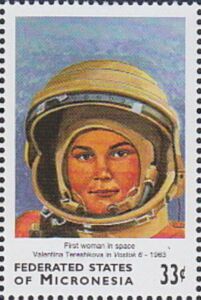 Stamp: Valentina Tereshkova in Vostok 6, 1963 (Micronesia, Federated ...