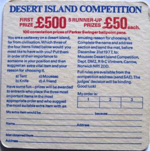 Beer Coaster: Moussec (Moussec Champagne and Wine Co., United Kingdom ...