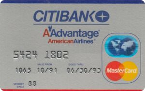 Bank Card: Citibank American Airlines Advantage (Citibank, United ...