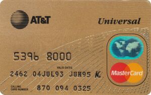 Bank Card: Citibank AT&T Universal Gold (Citibank, United States of ...