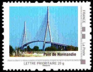 Stamp: Normandy Bridge. Pont de Normandie (France: Personalized stamps ...