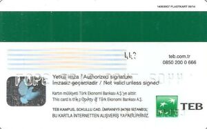 Bank Card: Teb (Turk Ekonomi Bankasi, Türkiye (Turkey)Col:TR-VI-0355.02