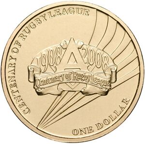 Coin: 1 Dollar (Rugby League) (Australia) (1970~Today - Numismatic ...