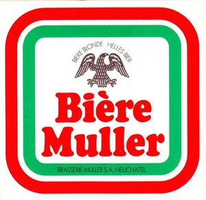 Drink Label: Biere Muller blonde (Brasserie Muller Neuchatel ...