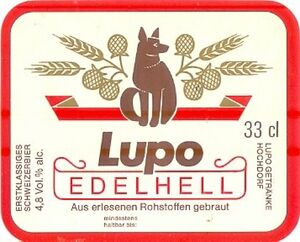 Drink Label: Lupo Edelhell (Lupo Getränke, SwitzerlandCol:CH-BEER-000702