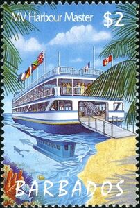 Stamp: MV 'Harbour Master', ferry (Barbados) (Tourism) Mi:BB 950,Sn:BB ...