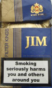 Cigarette Pack: Jim Filter Kings (United Arab EmiratesCol:AE-CT-0063