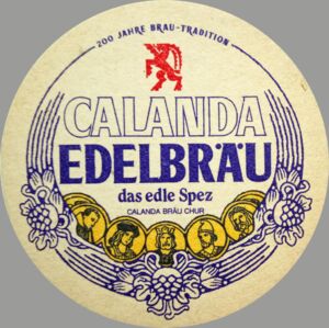 Bierdeckel: Calanda (Calanda Getränke AG (Heineken), Schweiz(Geschützte ...