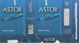 Cigarette Pack: Astor Doble Filtro (VenezuelaCol:VE-CT-0072