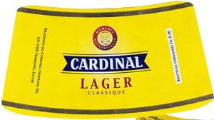 Drink Label: Cardinal Lager (Brasserie Cardinal Fribourg ...