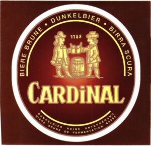 Drink Label: Cardinal biere brune (Brasserie Cardinal Fribourg ...