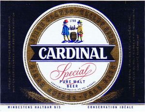 Drink Label: Cardinal Speciale (Brasserie Cardinal Fribourg ...