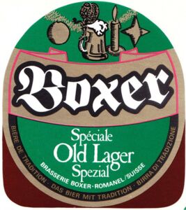 Etiqueta de bebida: Boxer Old Lager Spezial (Brasserie Boxer, SuizaCol ...