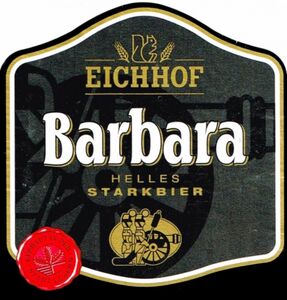 Drink Label: Eichhof Barbara (Brauerei Eichhof AG, SwitzerlandCol:CH ...