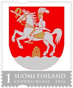 Stamp: Coat of Arms - Raahe (Finland(Personal stamp Finland Post 2016 ...