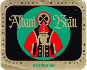 Drink Label: Albani-Bräu Starkbier (Brauerei Haldengut /Heineken ...
