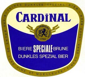 Drink Label: Cardinal Speciale (Brasserie Cardinal Fribourg ...