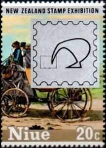 Stamp: Logo and mail coach (Niue(Zeapex ’80) Mi:NU 337,Sn:NU 281b,Yt:NU ...