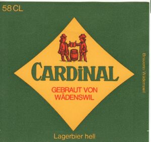 Drink Label: Cardinal Lagerbier hell (Brauerei Wädenswil ...