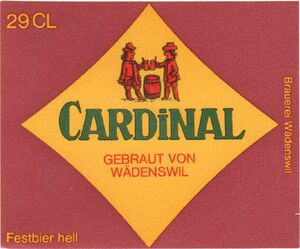 Drink Label: Cardinal Festbier hell (Brauerei Wädenswil, SwitzerlandCol ...