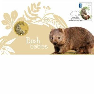 Coin: 1 Dollar (Bush Babies II. Wombat. Coin & Stamp) (Australia ...