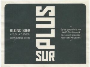 Drink Label: Surplus Blond (Proefbrouwerij, BelgiumCol:BE-BEER-026843