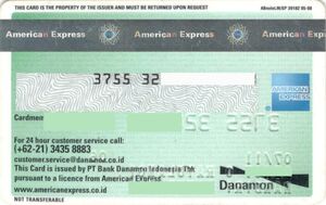 Bank Card: American Express Corporate ID-375532 (Bank Danamon ...