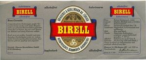 Drink Label: Birell (Brauerei A. Hürlimann Zürich, SwitzerlandCol:CH ...