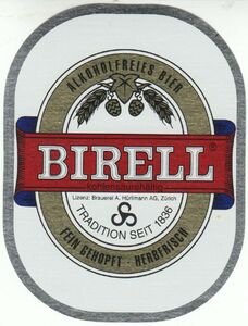 Drink Label: Birell (Brauerei A. Hürlimann Zürich, SwitzerlandCol:CH ...