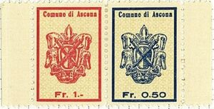 Stamp: Ascona (Switzerland: Revenue Stamps(Revenue - Ascona) Col:CH-GEB ...