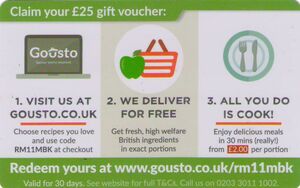 Gift Card: Gousto (Restaurants, United Kingdom of Great Britain ...