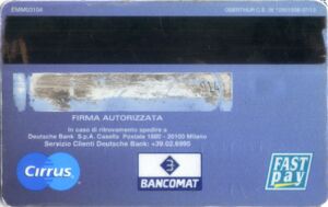 Tarjeta de Banco: Deutsche Bank Maestro, Pagobancomat (Deutsche Bank ...