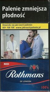 Paquete de Cigarrillos: Rothmans Red 100's (PoloniaCol:PL-CT-0258 🚬