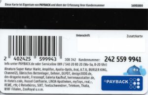 Functional Card: Payback (Payback, Germany, Federal Republic(Neutral ...