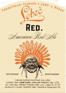Drink Label: Red - American Red Ale (Parostrojní pivovar Lobeč, Czech ...