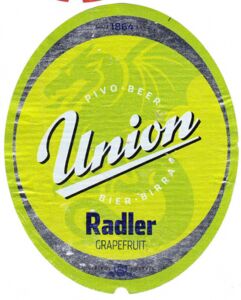 Flaschenetikett: Union Radler-Grapefruit (Pivovarna Union Ljubljana ...
