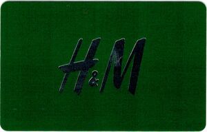 Gift Card: Silver H&M on green card (H&M, Poland(H&M) Col:PL-H&M-044 ...