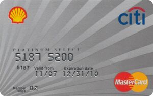 은행 카드: Citibank Shell Platinum Select (Citibank, 미국Col:US-MC-0364.01