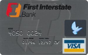 Bank Card: First Interstate Bank Visa (First Interstate Bank, United ...