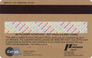 Bank Card: First Premier Gold MC (First Premier Bank, United States of ...